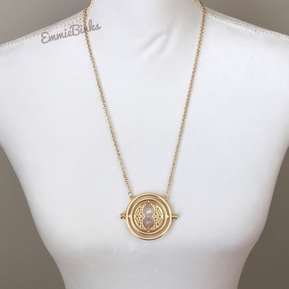Jewelry | New Gold Hermione Time Travel Hourglass Rotating Time Turner ...